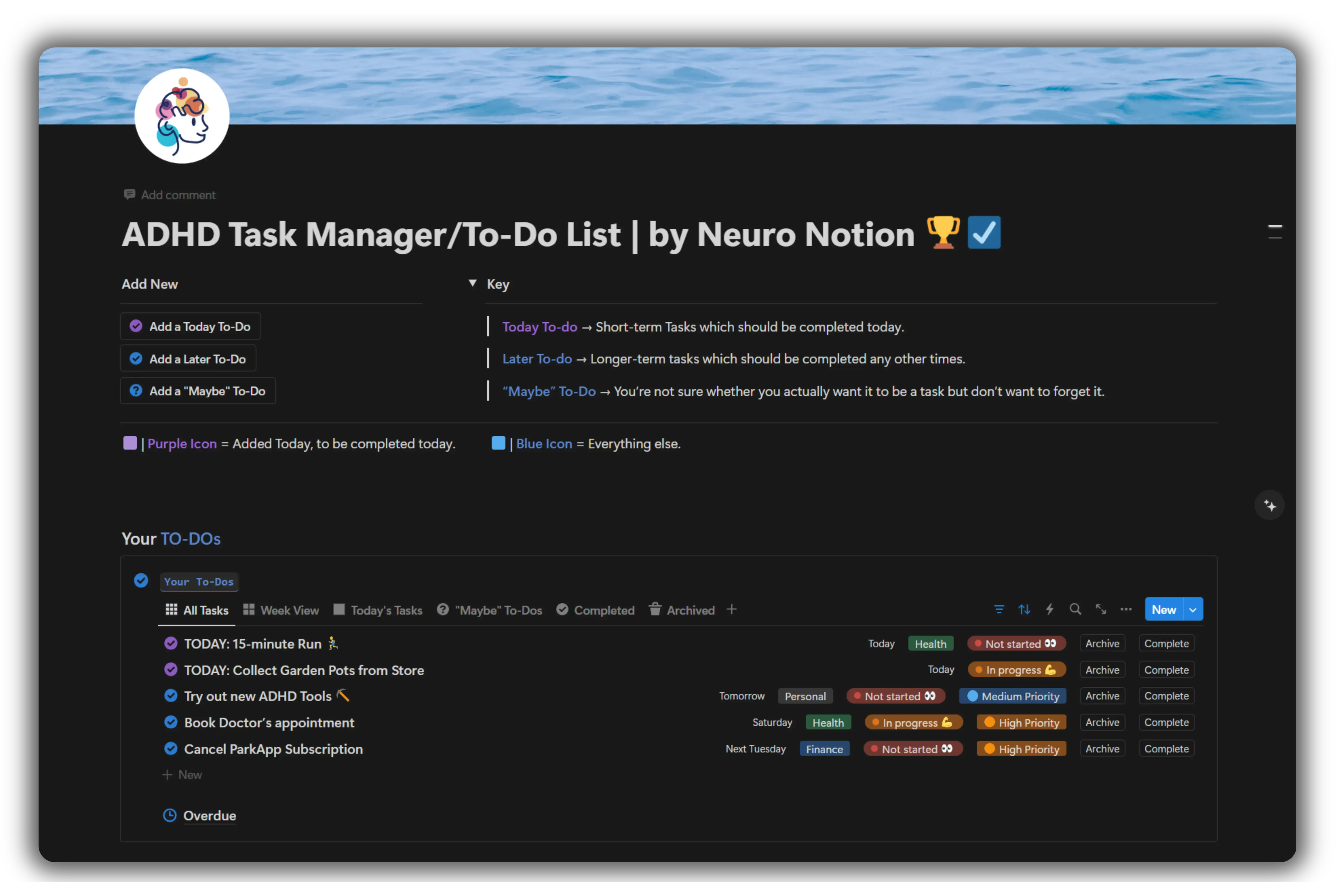 Neuro Notion - ADHD Life Management Tools